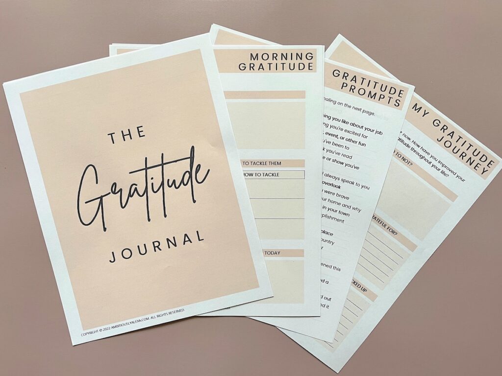 The Best Gratitude Journal PDF for Instant Happiness - Ambitiously Alexa