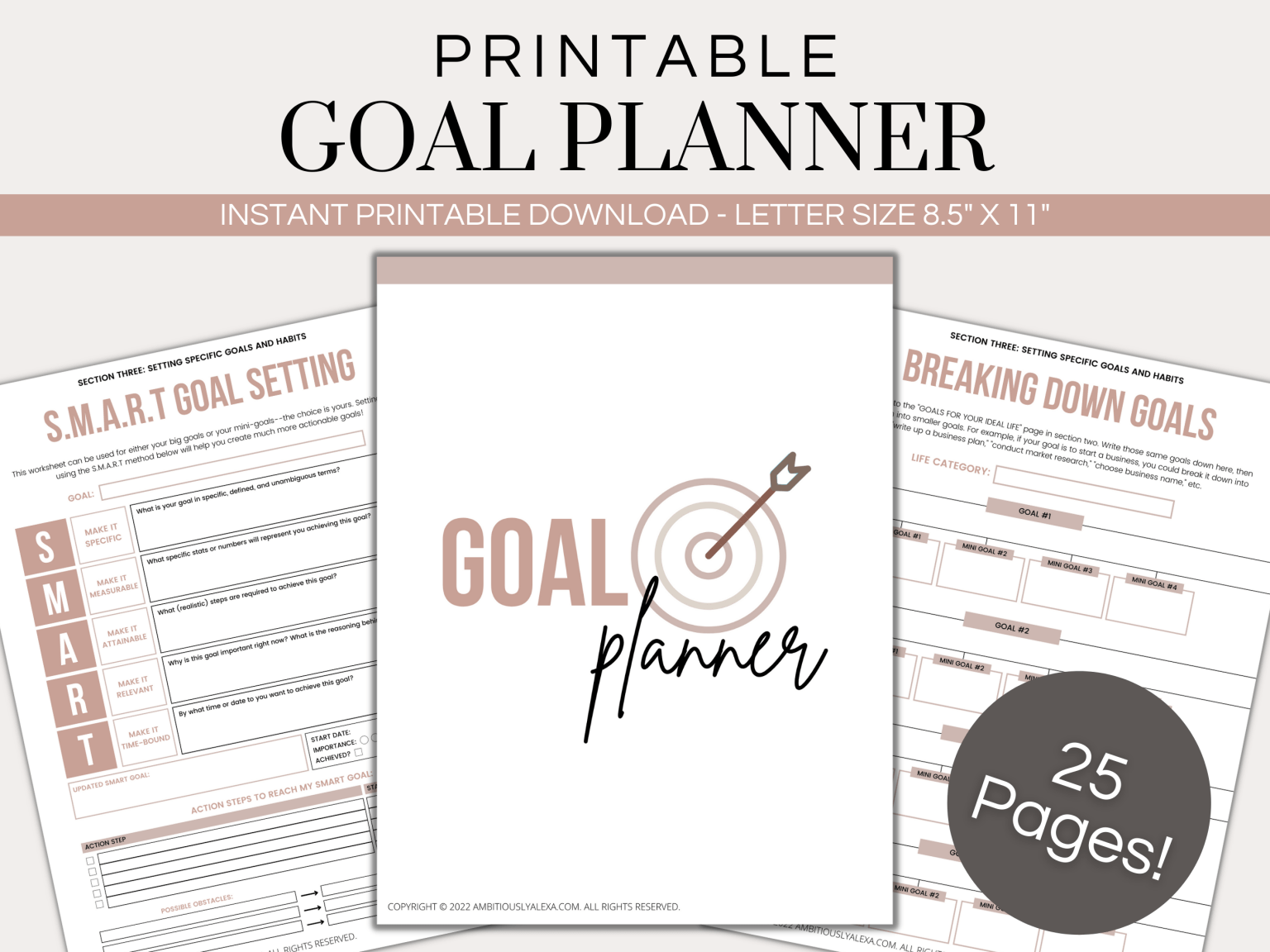 Printable Goal Setting Worksheets to Help You KILL Your Goals (PDF ...