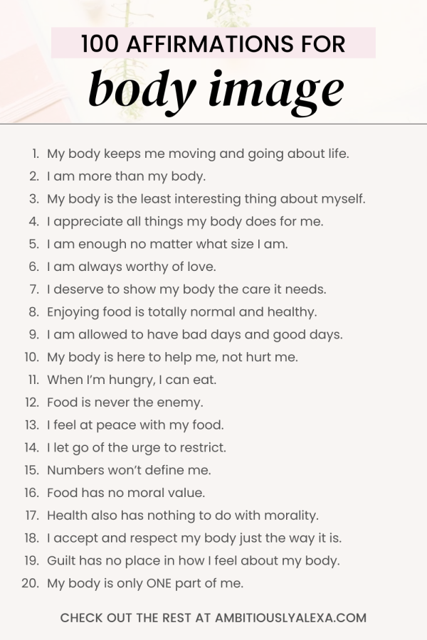 140 Affirmations for Body Image to Achieve Acceptance - Ambitiously Alexa