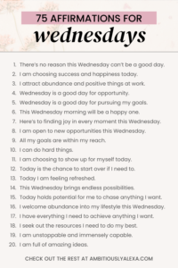 75 Wednesday Affirmations for Work to Fight the Midweek Slump ...