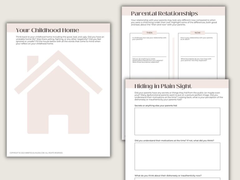 30+ Inner Child Worksheets for Healing and Happiness - Ambitiously Alexa