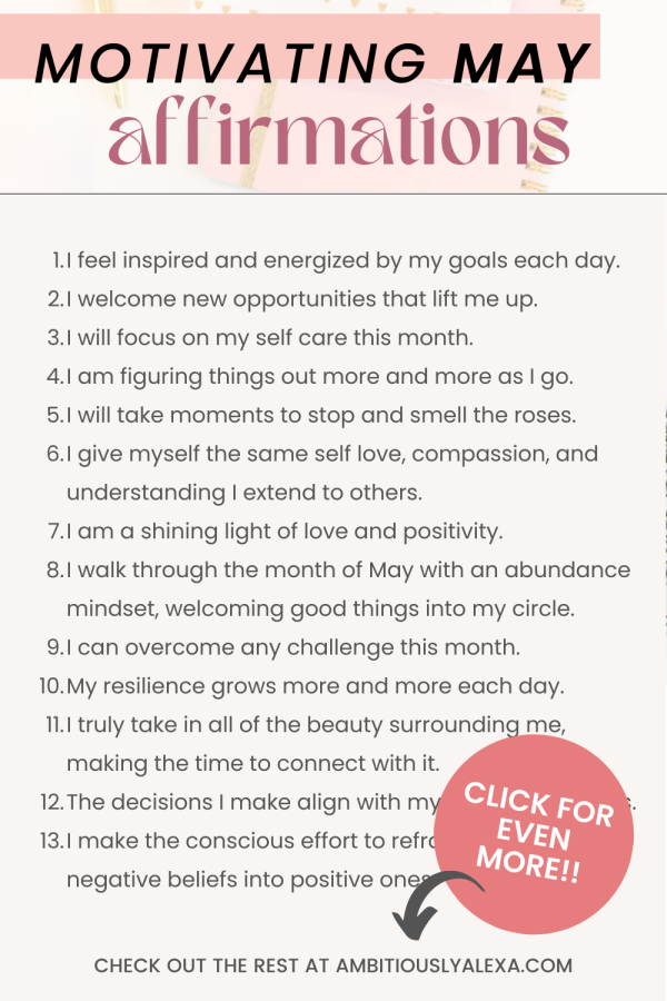 43 May Affirmations for a Month of Abundance and Joy - Ambitiously Alexa