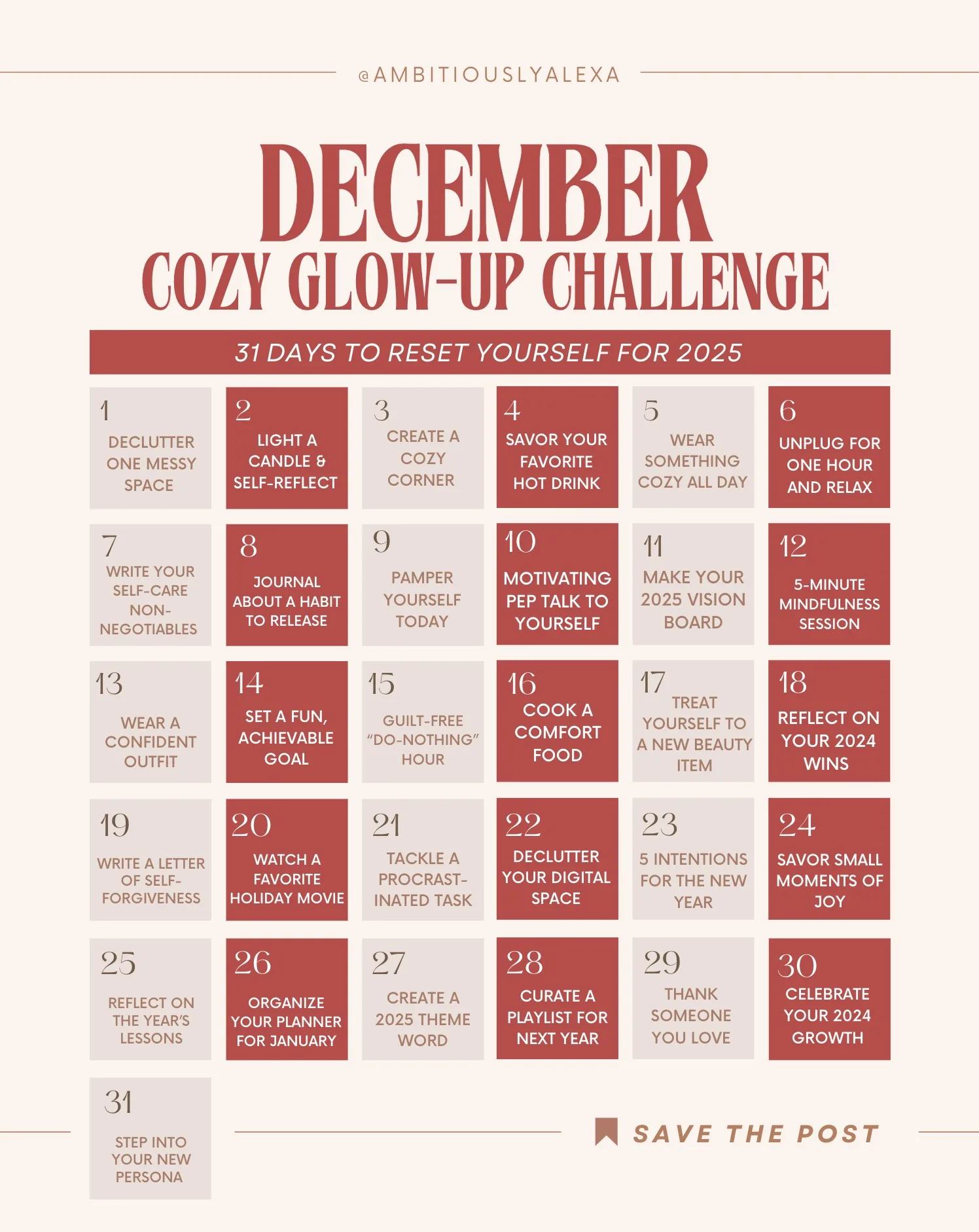December Cozy Glow Up Challenge: 31 Days to Reset for 2026 ...
